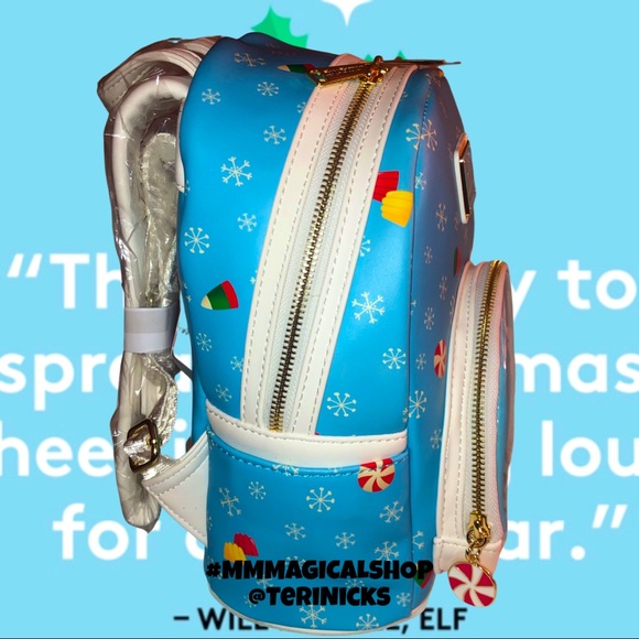 Loungefly | Bags | Loungefly Elf Buddy And Friends Backpack Candy Cane ...
